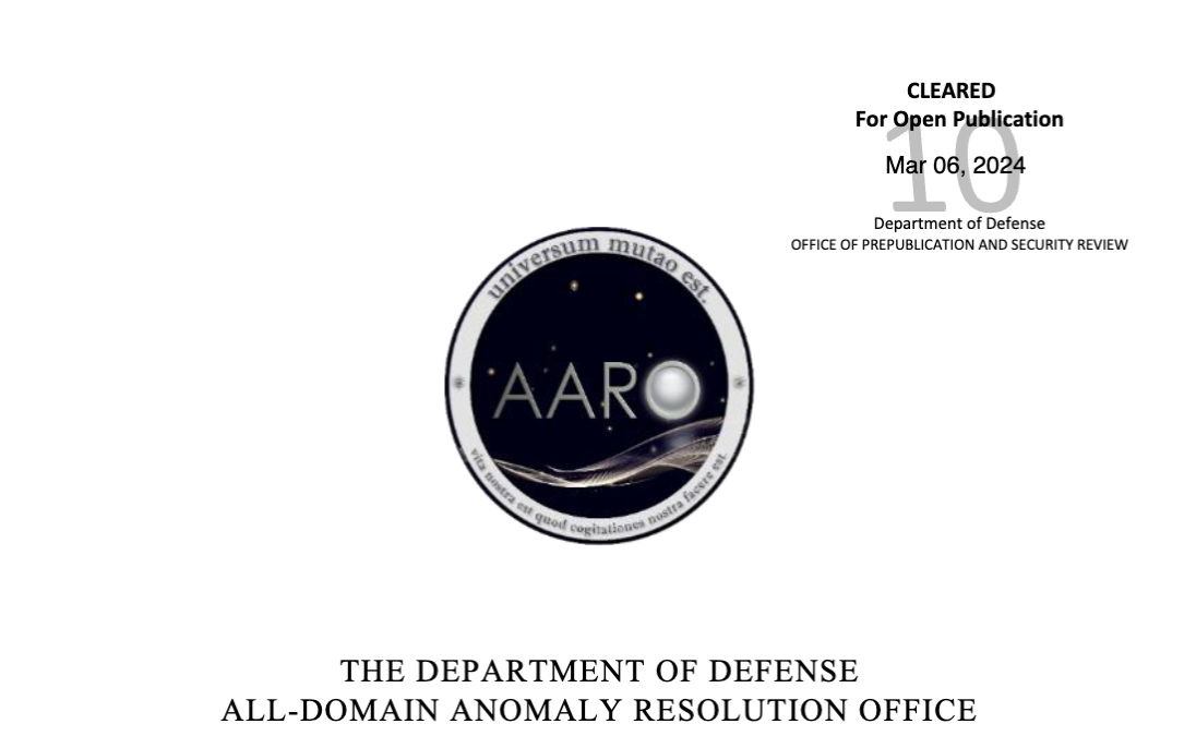 AARO Report on the Historical Record of U.S. Government Involvement ...